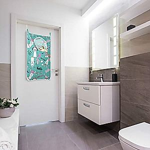 Oyihfvs Enthic Llama Alpacas Cacti Cactus Clouds On Turquoise 1PC Hanging Laundry Hamper Bag, Dirty Clothes Bag Over The Door, Wall Cloth Basket with Hooks Storage College Closet for Bathroom Bedroom