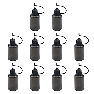T Tulead Precision Tip Applicator Bottles Plastic Squeeze Bottle 30ml Needle Tip Bottle Applicator 10PCS