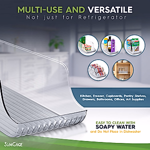 SUMGAGE Soda Can Organizer for Refrigerator Set of 2, Clear Storage Bins for Kitchen Pantry, Freezer, Countertops, Cabinets, Open Front and Shatter-Proof Organization Bins, Holds Up To 9 Cans