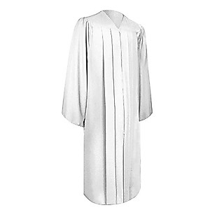 Endea Church Matte Choir Robe (51 (5'6" - 5'8"), White)