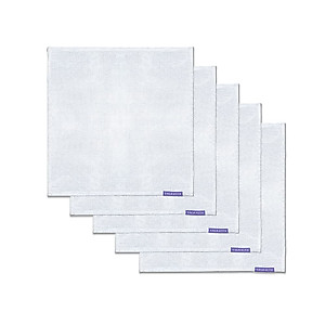 Vala Alta Irish Linen Handkerchiefs - Made in USA - 12” x 12” - 2 Year Guarantee - 5 Pack - Mens & Womens Handkerchiefs (White)