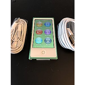 M-Player iPod Nano 7th Generation 16gb Green (Generic Headset and Charging Cord) Packaged in Plain White Box