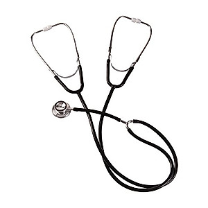MABIS Dual Head Teaching Stethoscope - Nursing Student Stethoscope - Medical Training Stethoscope, Black