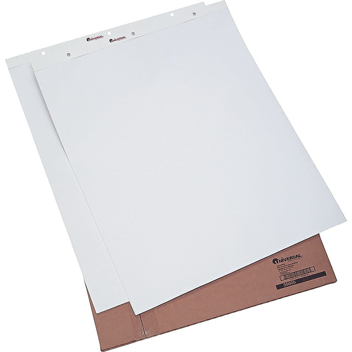 Universal UNV35600 27 in. x 34 in. Unruled Easel Pads/Flip Charts - White (50 Sheets, 2/Carton)