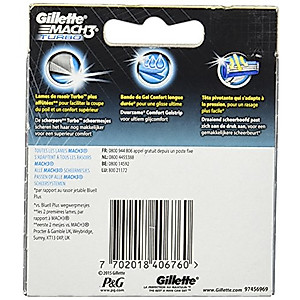 Gillette Mach3 Turbo Razor Blades for Men