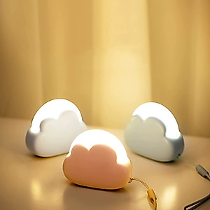 EYDIS Baby 's Night Light LED Cloud Night Lamp Bedroom for Baby Breastfeeding Night Light Adult Rechargeable Nomad Torch with 4 Intensities, Gift Idea for Women Birth Girl Mom (Pink)