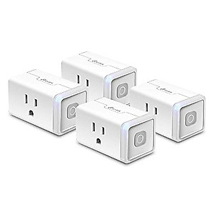 Kasa Smart Plug by TP-Link, Smart Home WiFi Outlet,12 Amp, 4-Pack & Plug by TP-Link, Smart Home WiFi Outlet Works with Alexa, Echo, Google Home & IFTTT, No Hub Required, Remote Control, 12 Amp,3-Pack