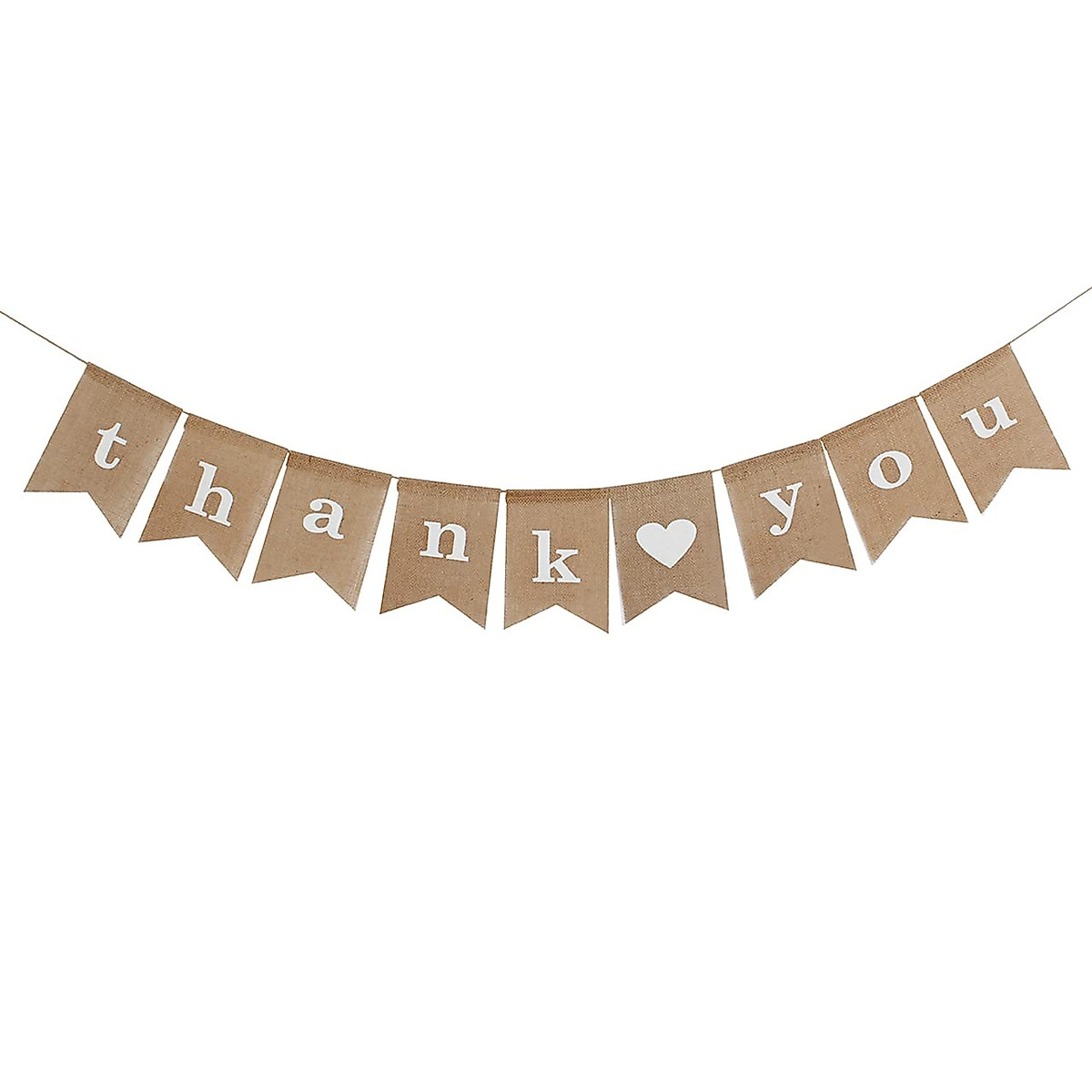 Burlap Thank You Banner for Wedding Birthday Bridal Shower Baby Shower Decorations Rustic Thanksgiving Sign