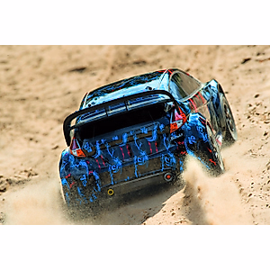 Traxxas 1/10 Scale Remote Control Awd Ford Fiesta ST Rally Race Car with TQ 2.4GHz Radio