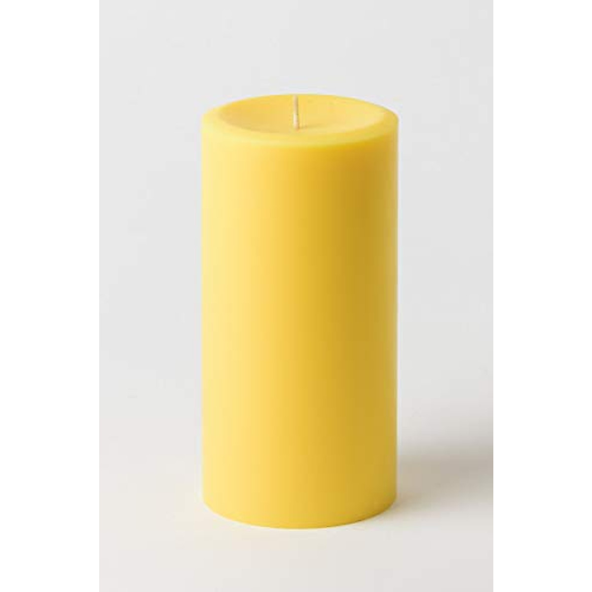 3" x 6" Hand Poured Solid Color Unscented Pillar Candles Set of 3 - (Yellow)