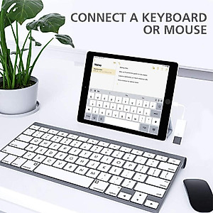 Naiyal Lightning to USB Camera Adapter, Apple MFi Certified USB OTG Cable Converter for iPhone 14 13 12 11 Pro Max XS XR X 8 iPad, Support Camera, Card Reader, USB Flash Drive, MIDI Keyboard (White-1)