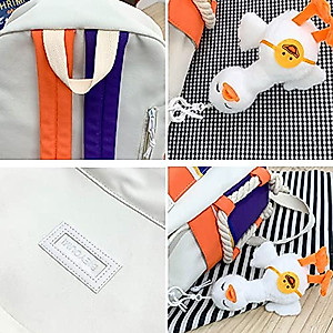 KOWVOWZ Cute Backpack School Backpack Student Bookbag Casual Daypack Travel Bag Water Resistant Women Girls kawaii boy (black)