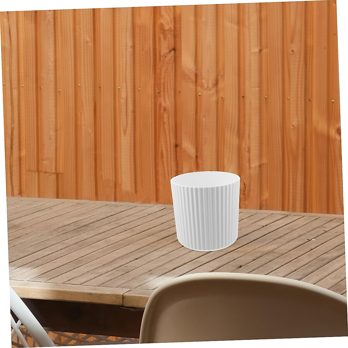 Didiseaon Kitchen Trash Can Bins Garbage Cans for Kitchen Mini Trash Can Bedroom Trash Can Kitchen Table Garbage Container Waste Bin Plastic Small Trash Can Household Simple White