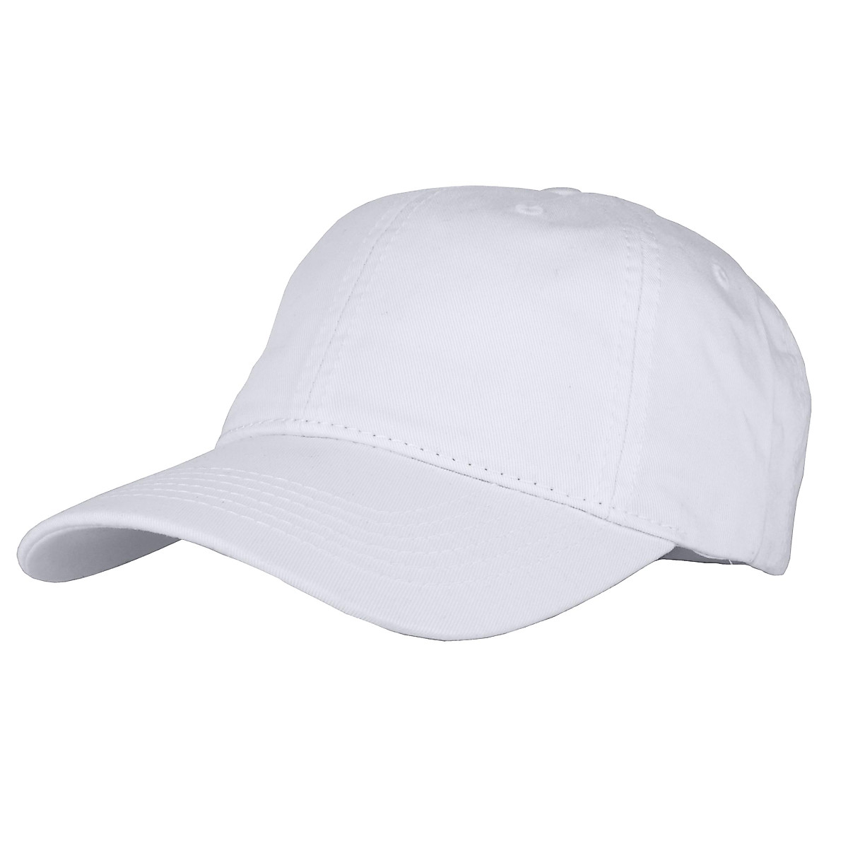 Gelante Cotton Twill Washed Unstructure Baseball Cap - Adjustable Blank Hat for Men Women - Wholesale Bulk Lot 6 Pack (White)