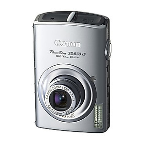 Canon PowerShot SD870IS 8MP Digital Camera with 3.8x Wide Angle Optical Image Stabilized Zoom (Silver)