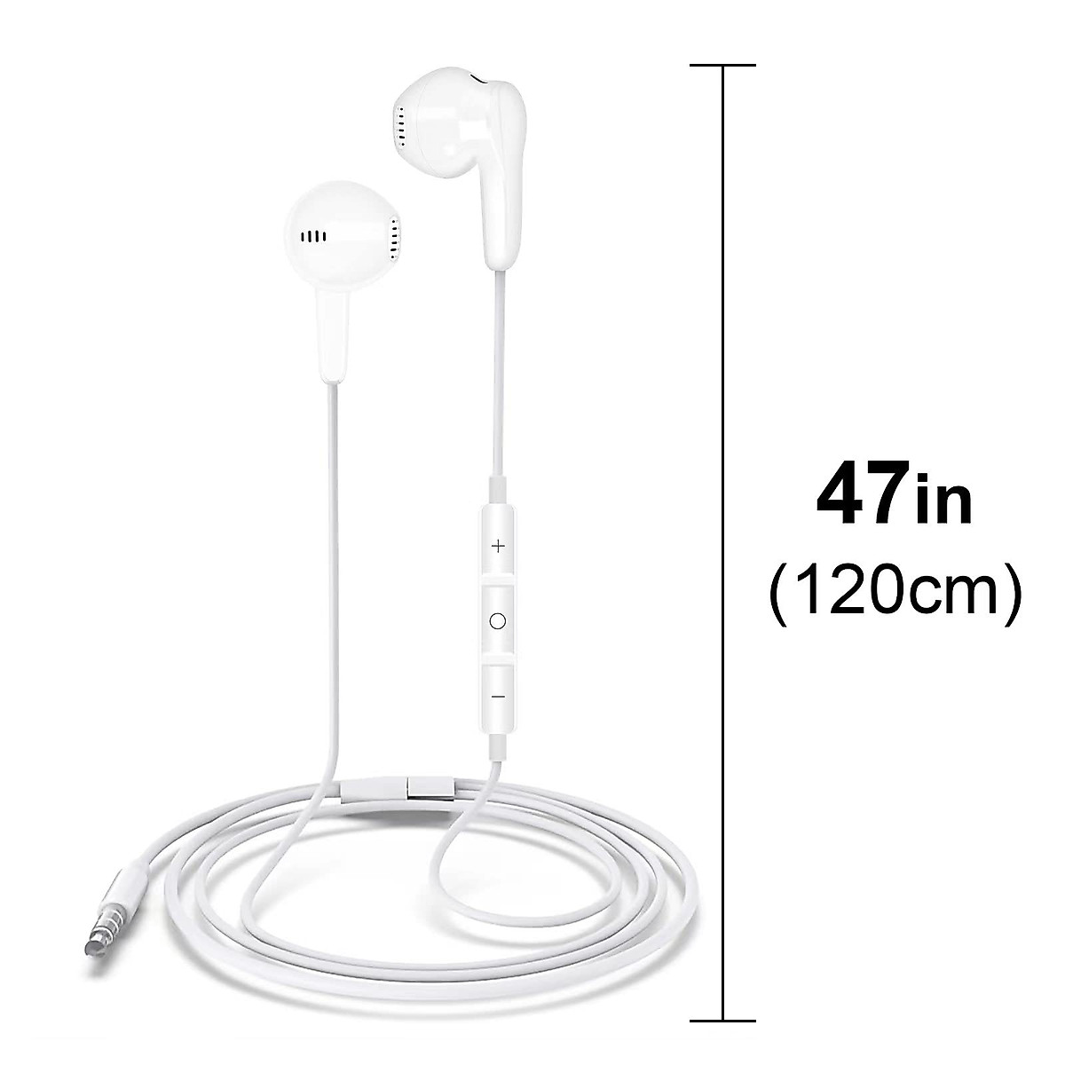 ANLINKSHINE 3.5mm Wired in-Ear Gaming Earphones, Headset with Microphone and Volume Control, Stereo Earbuds Compatible with Xbox Series X, Series S, Xbox One, PS5, PS4, Switch (White)