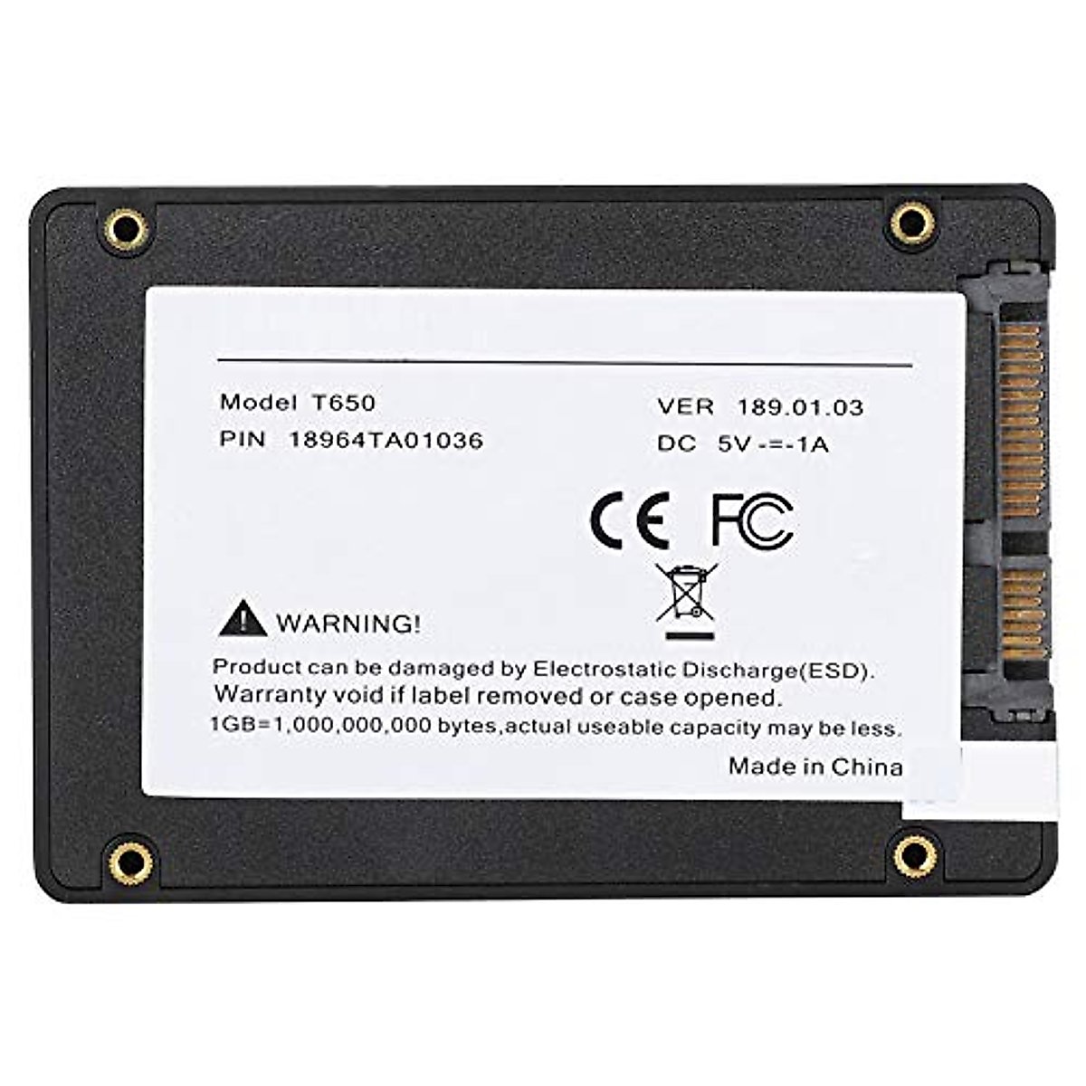 Qinlorgo Solid State Hard Disk, Solid State Drive Firm Sturdy Professional for Laptop Desktop Computer(#4)