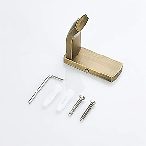 Flybath Coat Hook Brass Antique Towel Robe Hooks for Bathroom Kitchen Wall Mounted, Brushed Bronze