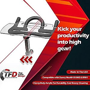 TFD The Sunny Tray | Compatible with Sunny Health B1002 & B901 Models - Made in The USA | Work & Ride Desk Holder for Laptop, Tablet, Phone, & Books (Models: B1002 & B901)