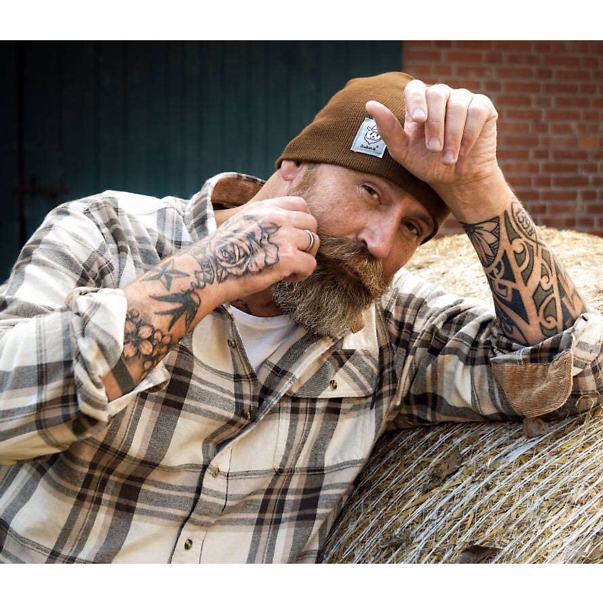 Dubinik® Mens Flannel Shirts Long Sleeve Flannel Shirt for Men Casual Button Down Brushed 100% Cotton Shirt