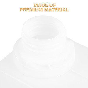 Mobestech Hdpe Side Bottle Empty Plastic Bottles Plastic Gallon Jug 1 Gallon Plastic Jug Plastic Milk Container Large Empty Jug Liquid Glue Plastic Bottles with Lids Storage Bottle White Car