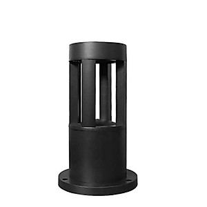 SPNEC Column Head Lamp, Lawn Lamp Outdoor Waterproof Garden Lamp Home Outdoor, Black, Aluminum