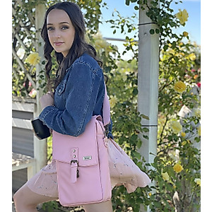 Tilvini Insulated Genuine Leather Wine Tote Bag With 2 Wine Tumblers. Wine Cooler Bag 2 Bottle Wine Carrier Set. Barbie Pink Bag. Wine Purse For Women. Mom Birthday Gift Bachelorette Party Wife Picnic