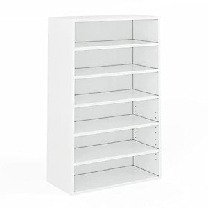 WAHEY Shoes Rack, 6-Tier Free Standing Wood Closet Organizer Unit, FSSR005