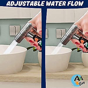 AVAbay Dual Mode Sprayer Head-Bidet Spray w/Chrome Finish - Cloth Diaper Shattaf - Pet Wash (Style 1)