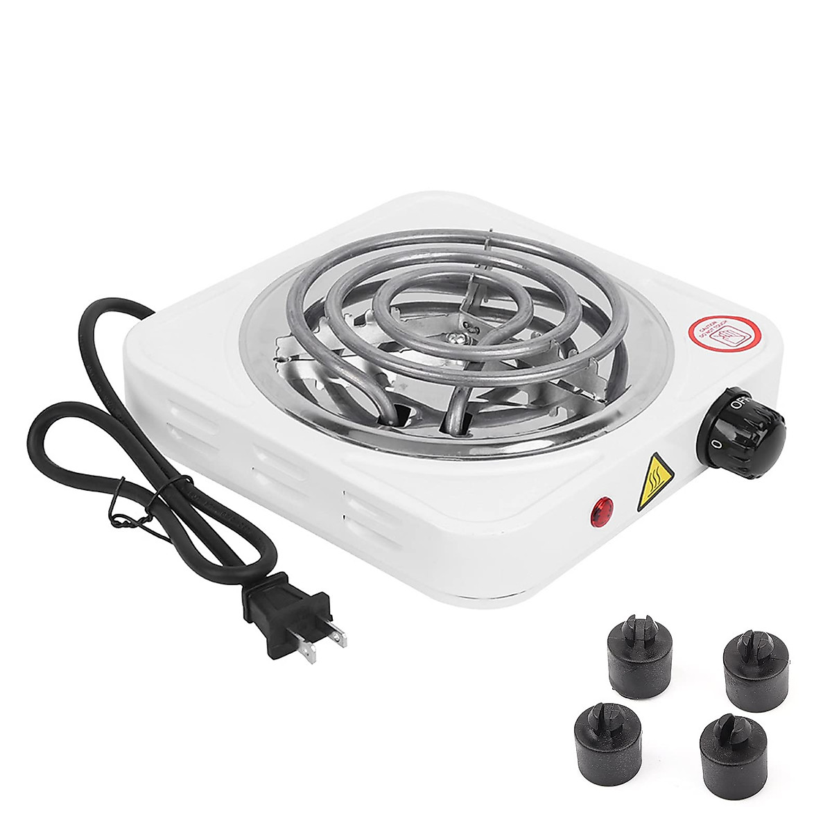 1000W Electric Burner, Electric Heater Stove, Stainless Steel Burner, Electric Stove, Portable for Home Dormitory Cooking Boiling Water