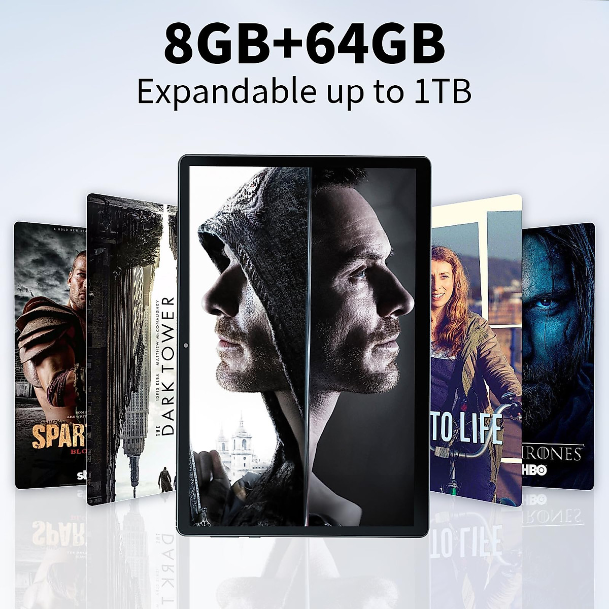 aiprotablet Android 13 Tablet 10.5 inch Tablets, 1920x1200 FHD IPS Display, 4G Cellular Tablet with 8GB RAM 64GB ROM 1TB Expand, Octa-Core Processor, 6000mAh, 8MP+13MP Camera, Face