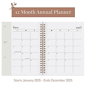 Rileys 2023 Weekly Planner - Annual Weekly & Monthly Agenda Planner, Jan - Dec 2023, Flexible Cover, Notes Pages, Twin-Wire Binding (8 x 6-Inches, Green)