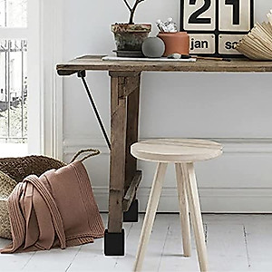 LIRRAS Set of 4 Carbon Steel Furniture Riser, Self Adhesive Mute Pad Sofa Legs, Non Slip Heavy Duty Bed Riser, Adds 5cm Height to Table Cabinet Desk Supports 20,000 lbs (3.7x5 cm/1.5x2 in,Black)