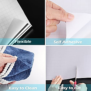 FunStick Flexible Mirror Stickers Wall Stickers 12"x78.8" Self Adhesive Non Glass Safety Mirror Stickers Reflective Peel and Stick Mirror Paper Roll for Crafts Fun House Party Mirror Wall Decor PET