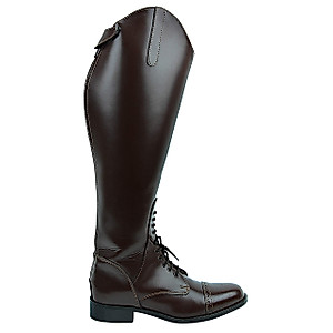Hispar Women Ladies Victory Leather English Field Boots Horse Back Riding Equestrian - Brown 8 SLIIM CALF