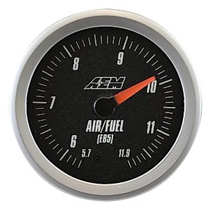 AEM 30-5143B Black Face Analog E85 Wideband Gauge