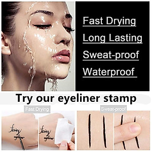 LGSZGDCN Double-headed Eyeliner Stamp Winged,Waterproof and Smudge proof 4 Pens Eyeliner Stamp. Perfect Wing Cat Eye Stamp, Long Lasting Liquid Eye Liner, Hypoallergenic and Easy to Use