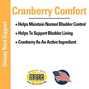 Vet Classics Cranberry Comfort Urinary Tract Pet Supplement for Dogs, Cats – Maintains Dog Bladder Health, Cat Bladder Control – Pet Supplements for Incontinence – 65 Soft Chews