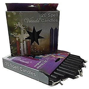 Set of 20 Black Mini Ritual Chime/Altar/Spell Candles