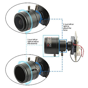 ELP 2mp High Speed USB Camera Module with Manual Zoom Lens Mini 1080p Variable Focus USB Camera for Computer UVC USB2.0 Embedded Video Industrial Webcam Board for Close-up Image