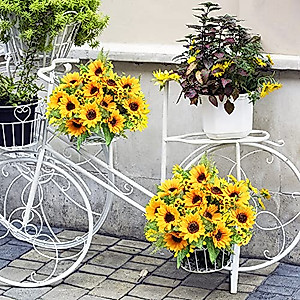 AmyHomie Artificial Flowers, Artificial Sunflower Bouquets, Fake Wildflowers for Baby Shower Home Wedding Spring Decor, Bride Holding Flowers,DIY Garden Craft Art Decor