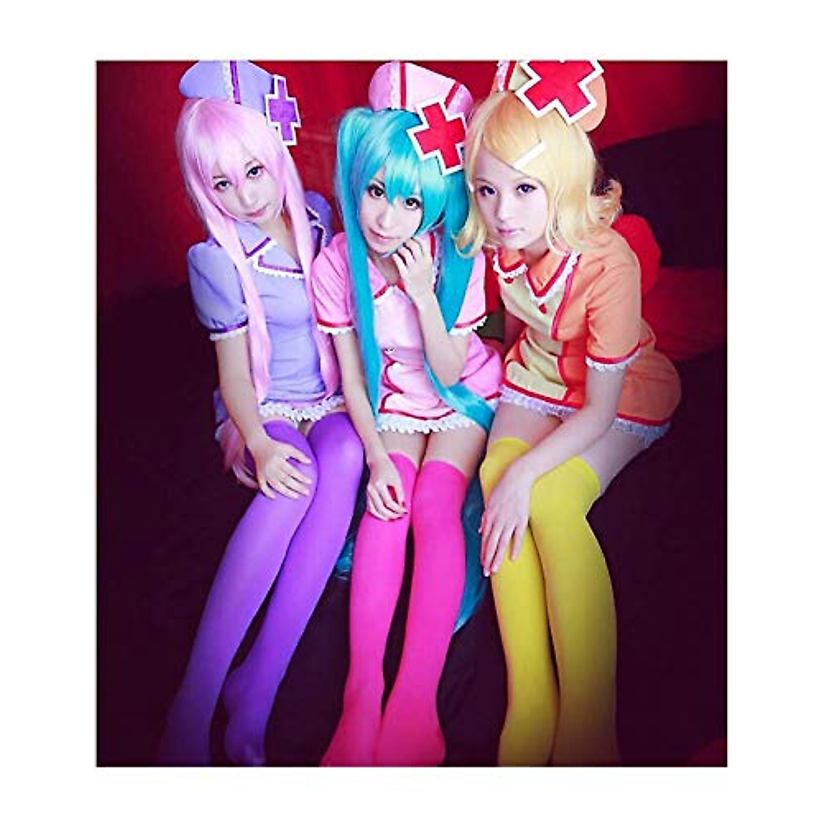 Lastclream Women Costume Thigh High Silk Stockings for Girls Over Knee Socks Cosplay Knee High Hosiery (Black)