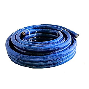 IMC Audio 1/0 Gauge CCA Power Blue Wire Cable (10ft Blue) Battery Cable Wire, Automotive, Car Audio Speaker Home Stereo System, RV Trailer, Amp Wiring 0 Guage Power Wire Cable 0 Car Audio
