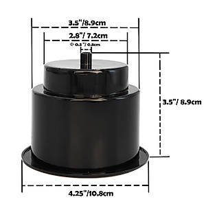 Yuanhe Black Plastic Cup Drink Holder Insert with Drain for Boat Car Marine Rv, 10PCS
