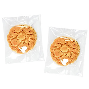 Cherodada 4"x 4", Clear Self Sealing Cellophane Bags for Gift Wrapping, Wrapping Candies, Cookies, Chocolates, Popcorn (200 Pcs)