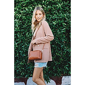 FashionPuzzle Small Triple Zip Crossbody Bag (Black)