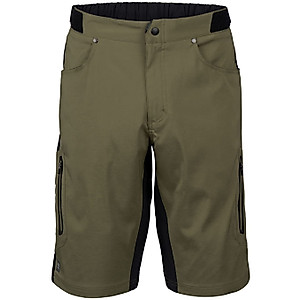 Zoic Men's Ether Mountain Bike MTB Cycle Riding Short with Padded Essential Liner Relaxed Fit 12 inch Inseam, UPF 50+, Malachite, size Medium