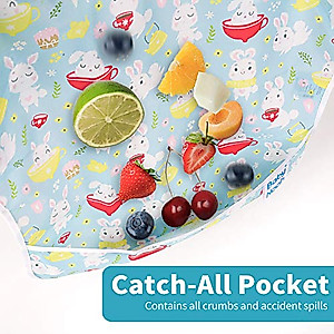 3 Pcs Long Sleeved Bib Set | Baby Waterproof Bibs with Pocket Bundle | Toddler Bib with Sleeves and Crumb Catcher | Stain and Odor Resistance Play Smock Apron - Pack of 3 | 6-24 Months