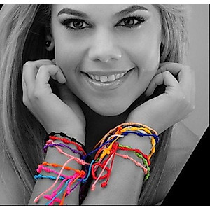 UoYu Set of 10 Handmade Rosary Cross Bracelets, Pulseras Decenarios