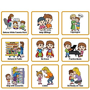 kanru Star Reward Chart Supplemental Pack – 27 Responsibility Magnets